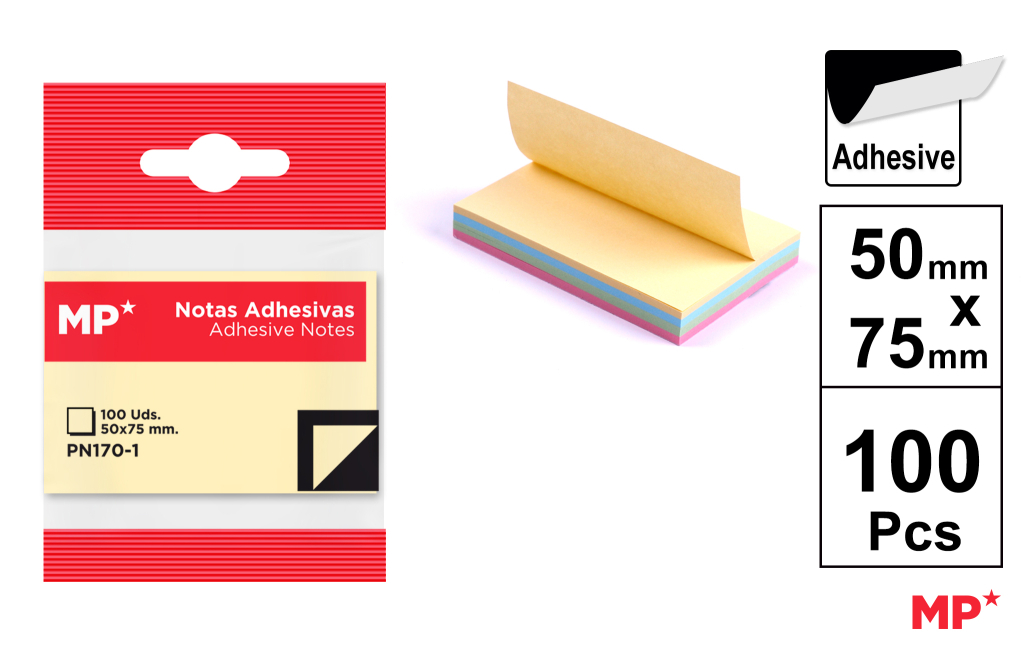 NOTAS ADHESIVAS 50X75MM 100H
